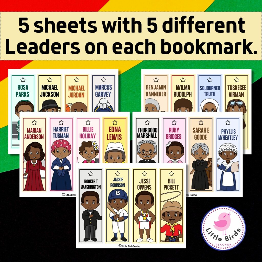 Black History Month Bookmarks | Black Historical Figures | Made By Teachers