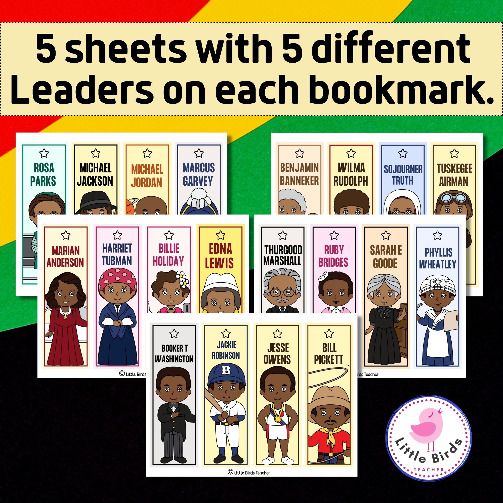 Black History Month Bookmarks | Black Historical Figures | Made By Teachers