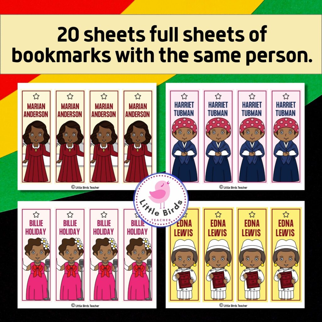 Black History Month Bookmarks | Black Historical Figures | Made By Teachers