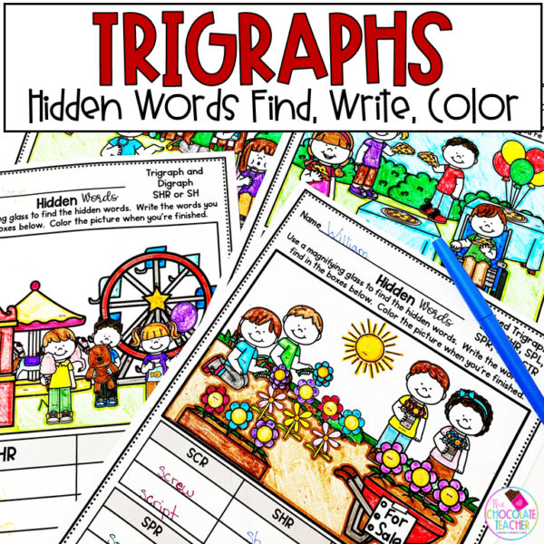 Trigraphs - Phonics Worksheets - Word Sorts - Hidden Words | Made By ...