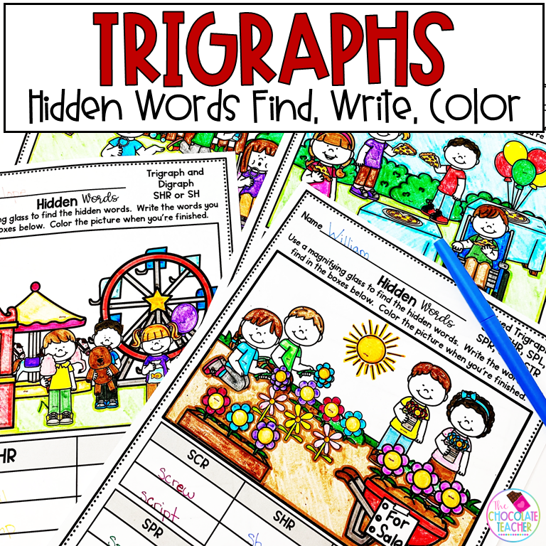 Trigraphs - Phonics Worksheets - Word Sorts - Hidden Words | Made By ...