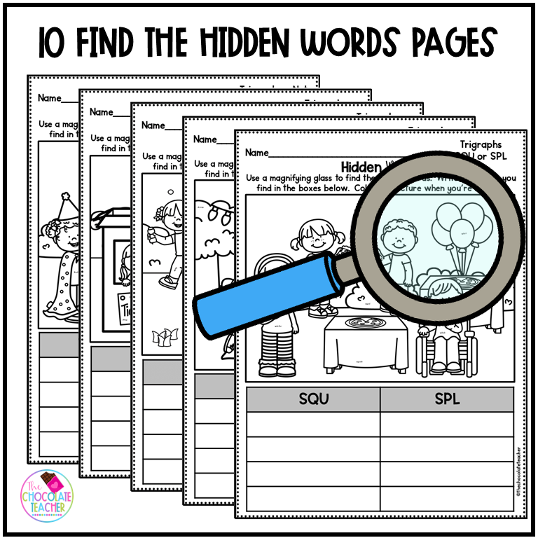 Trigraphs - Phonics Worksheets - Word Sorts - Hidden Words | Made By ...