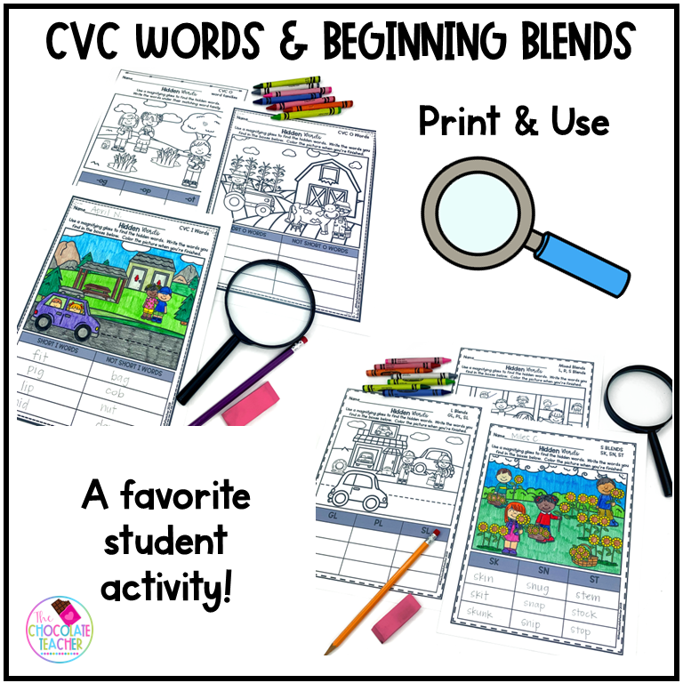 Phonics Worksheets - Word Sorts - Hidden Words - BUNDLE | Made By Teachers