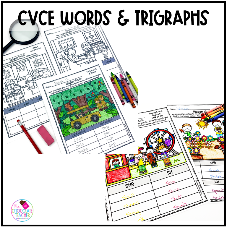Phonics Worksheets - Word Sorts - Hidden Words - BUNDLE | Made By Teachers