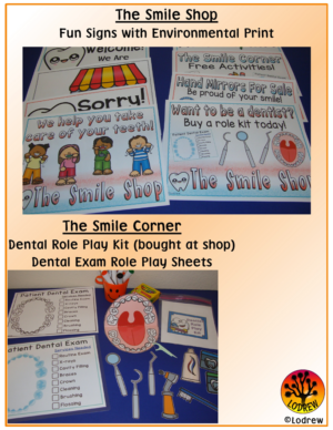 Dramatic Play Dental Health Store Dentist Activities Role Play Dental ...
