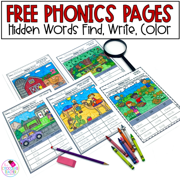 Phonics Worksheets - Hidden Words - Word Sorts - FREE | Made By Teachers
