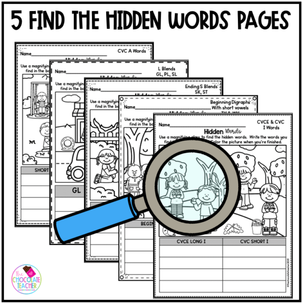 Phonics Worksheets - Hidden Words - Word Sorts - FREE | Made By Teachers