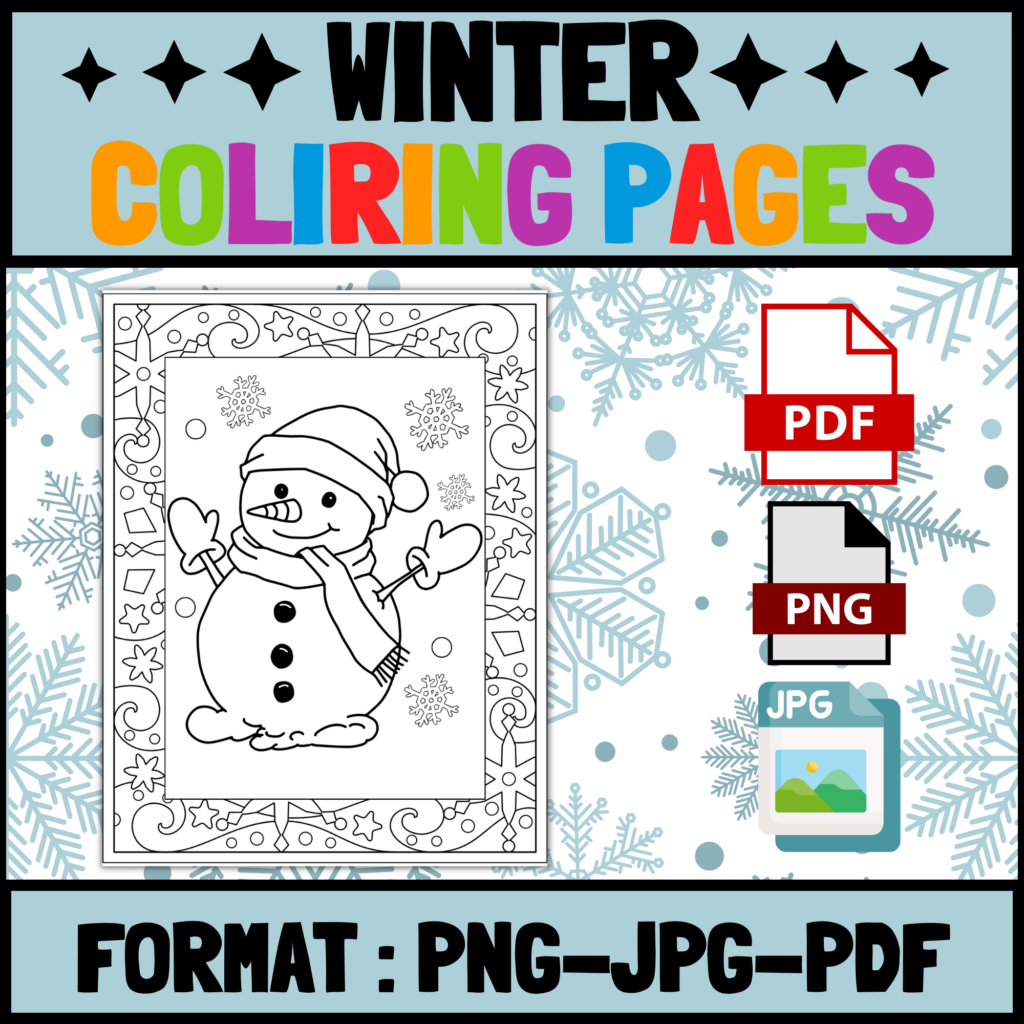 Snowman Coloring Pages | Winter Coloring Sheets | Winter Coloring Pages ...
