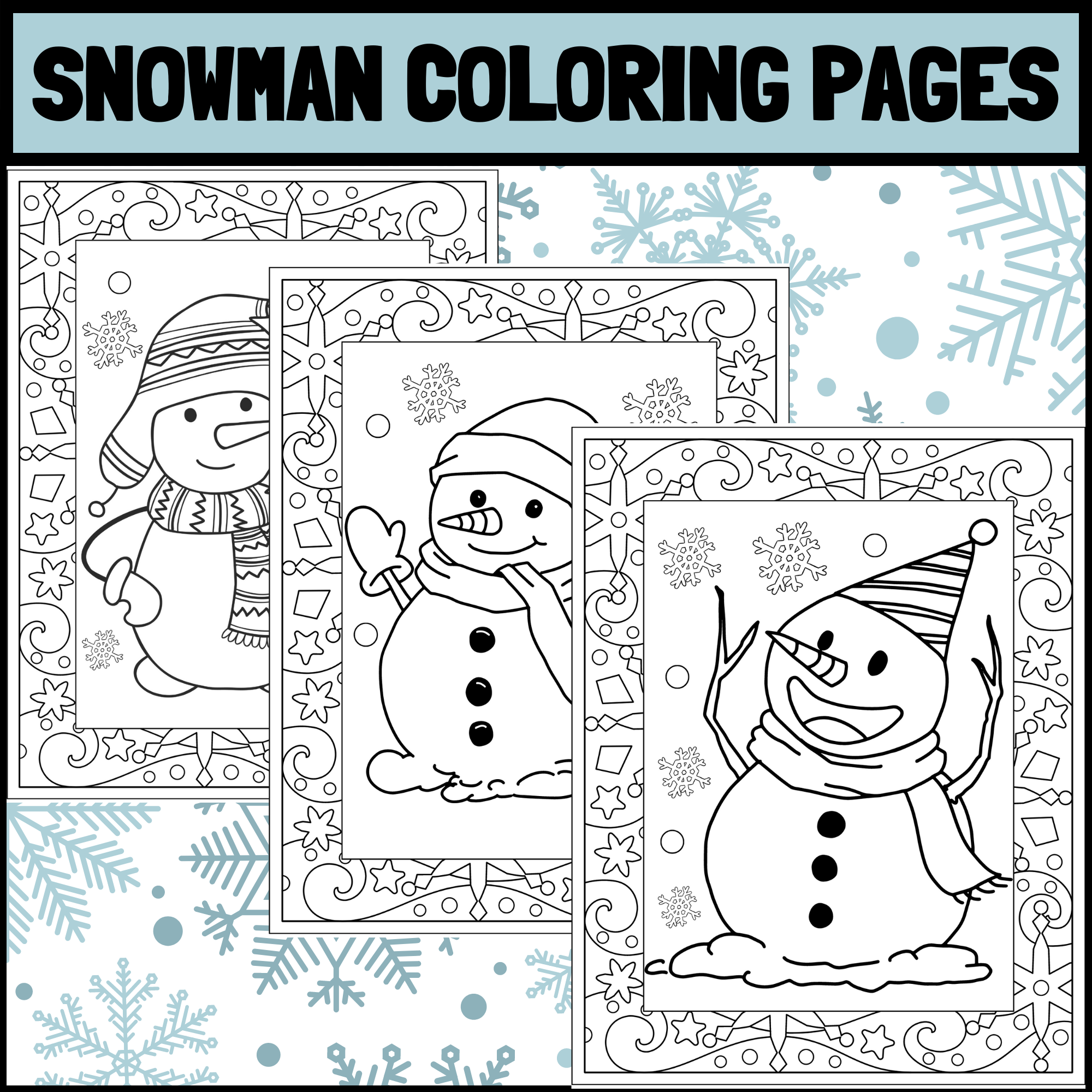 Snowman Coloring Pages | Winter Coloring Sheets | Winter Coloring Pages ...