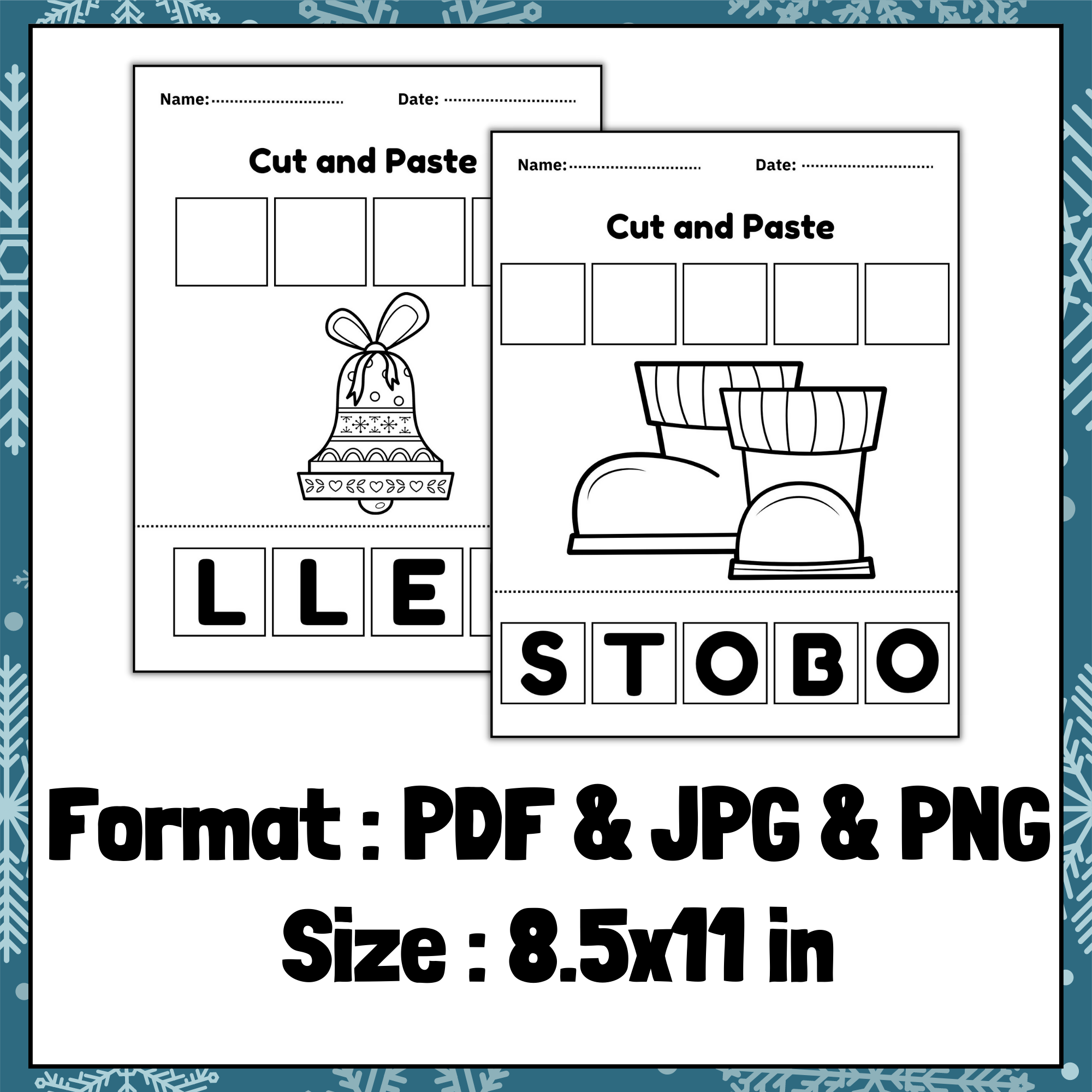 Winter Coloring Pages with Cut Paste Word - Return from winter break ...