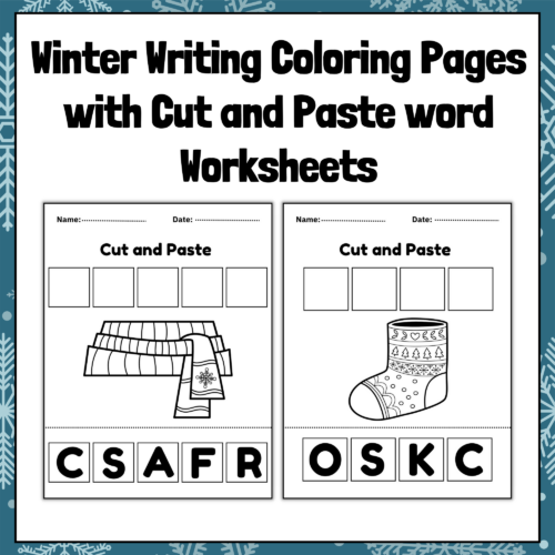 Winter Coloring Pages with Cut Paste Word - Return from winter break ...