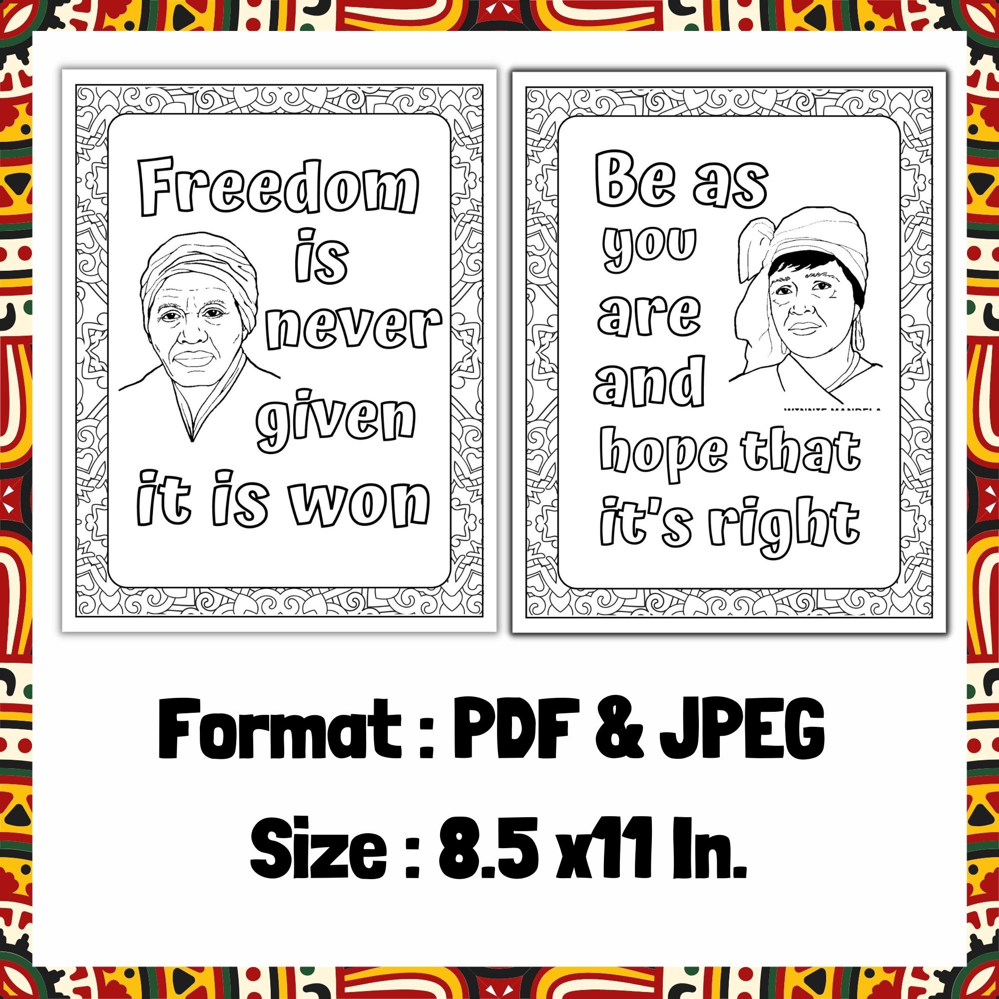 Black History Coloring Pages | January MLK Day Coloring sheets Quotes ...