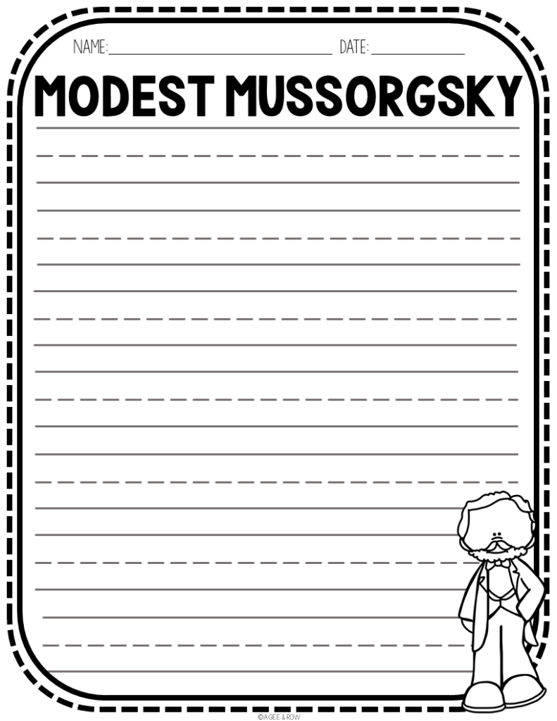 Modest Mussorgsky Classical Music SEL Listening Activities Packet for ...