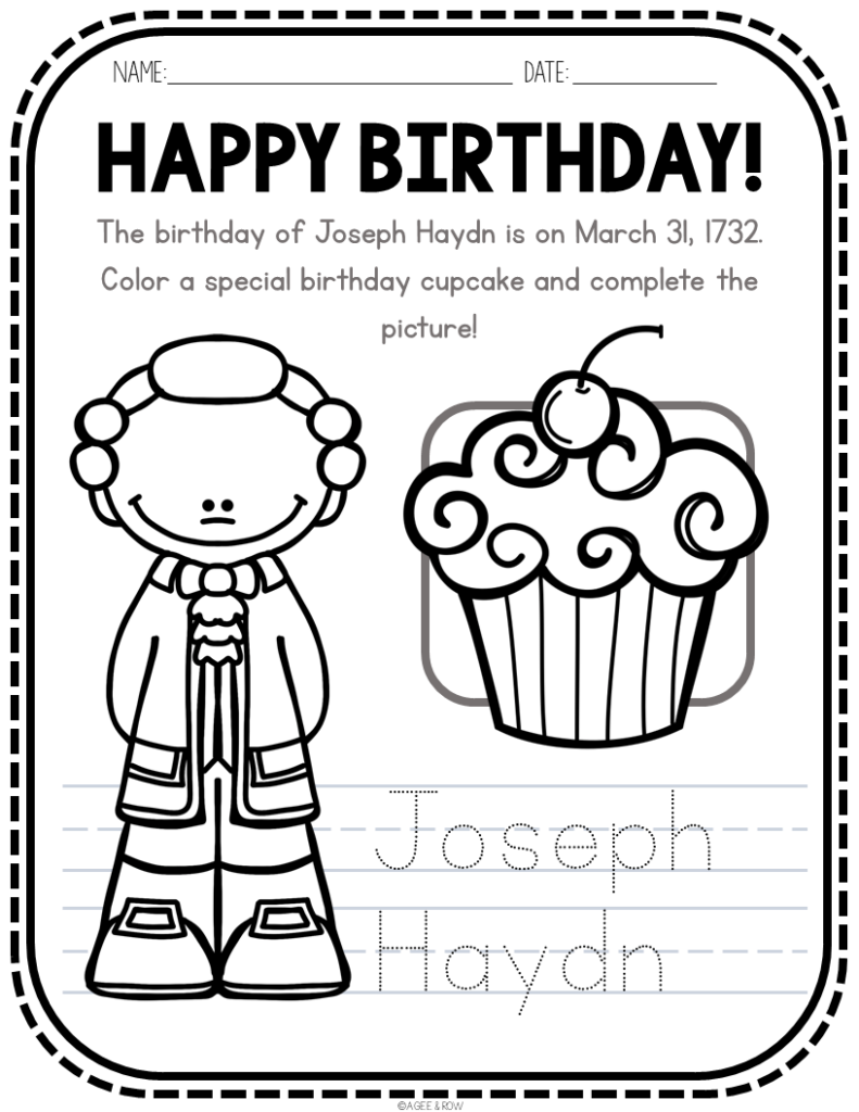 Joseph Haydn Classical Music SEL Listening Activities Packet for March ...