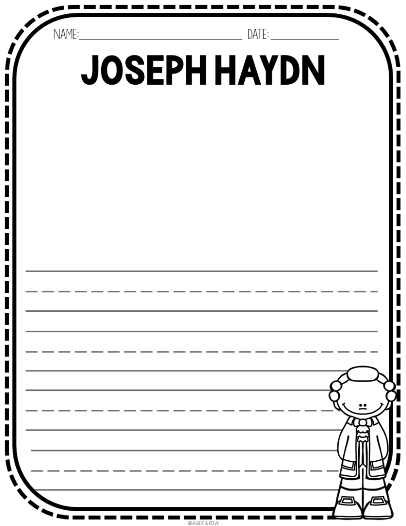 Joseph Haydn Classical Music SEL Listening Activities Packet for March ...