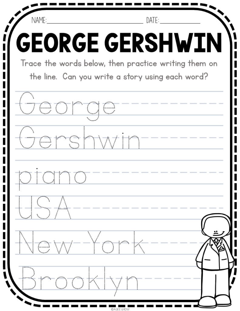 George Gershwin Classical Music | Social-Emotional Listening Activities ...