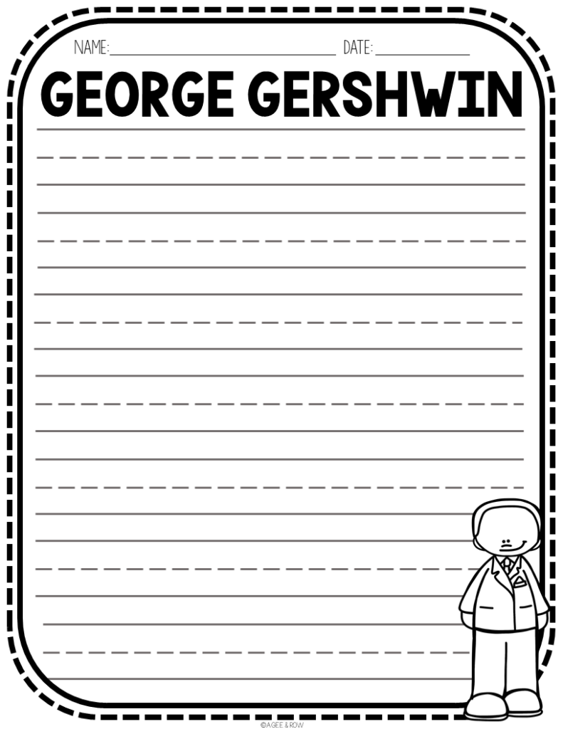 George Gershwin Classical Music | Social-Emotional Listening Activities ...