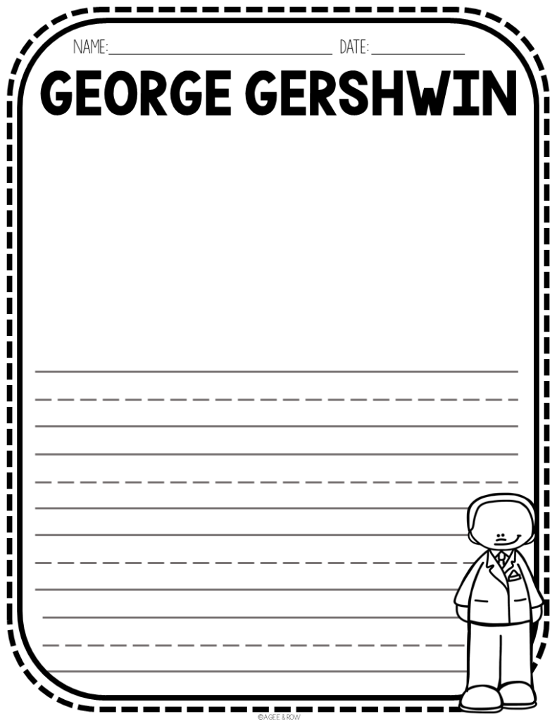 George Gershwin Classical Music | Social-Emotional Listening Activities ...