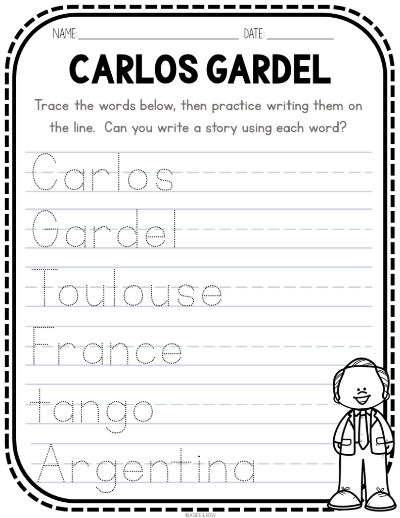 Carlos Gardel Argentine Tango Music | SEL Listening Activities Packet ...