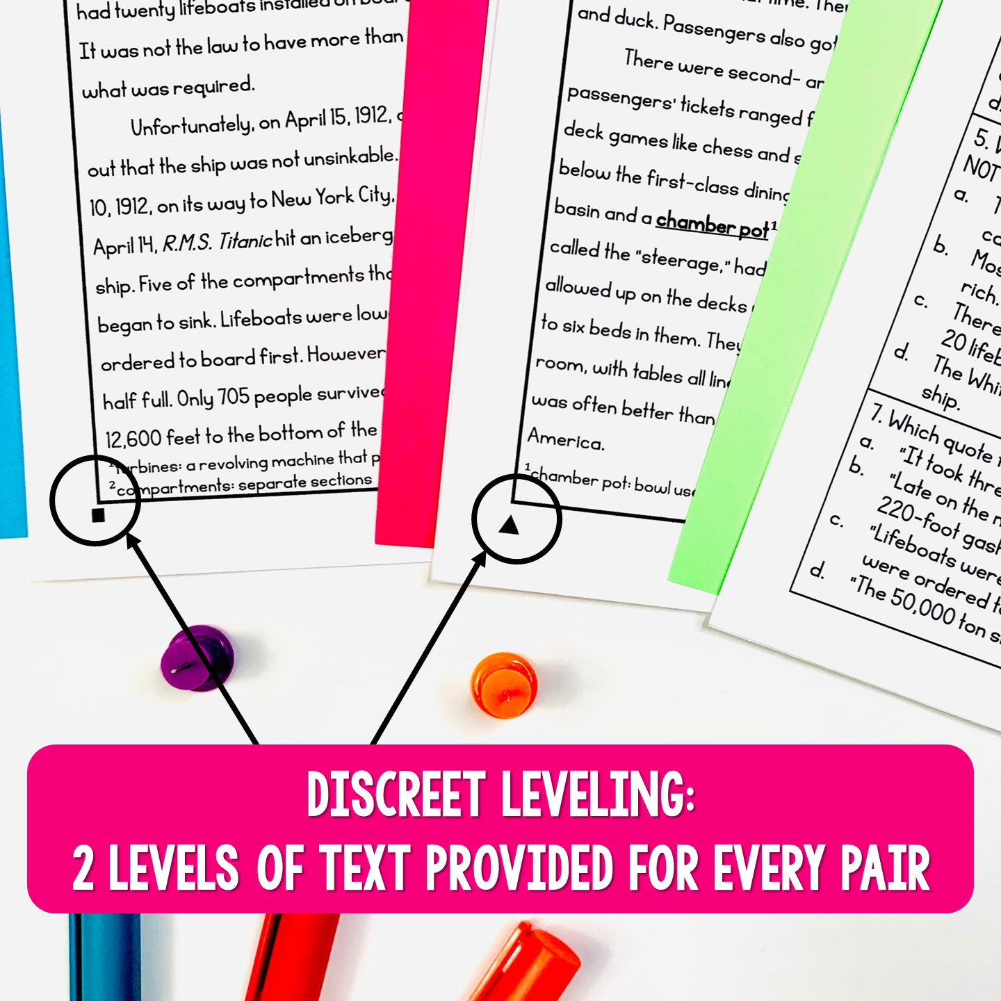 Paired Texts [Print & Digital]: Titanic Grades 4-6 | Made By Teachers