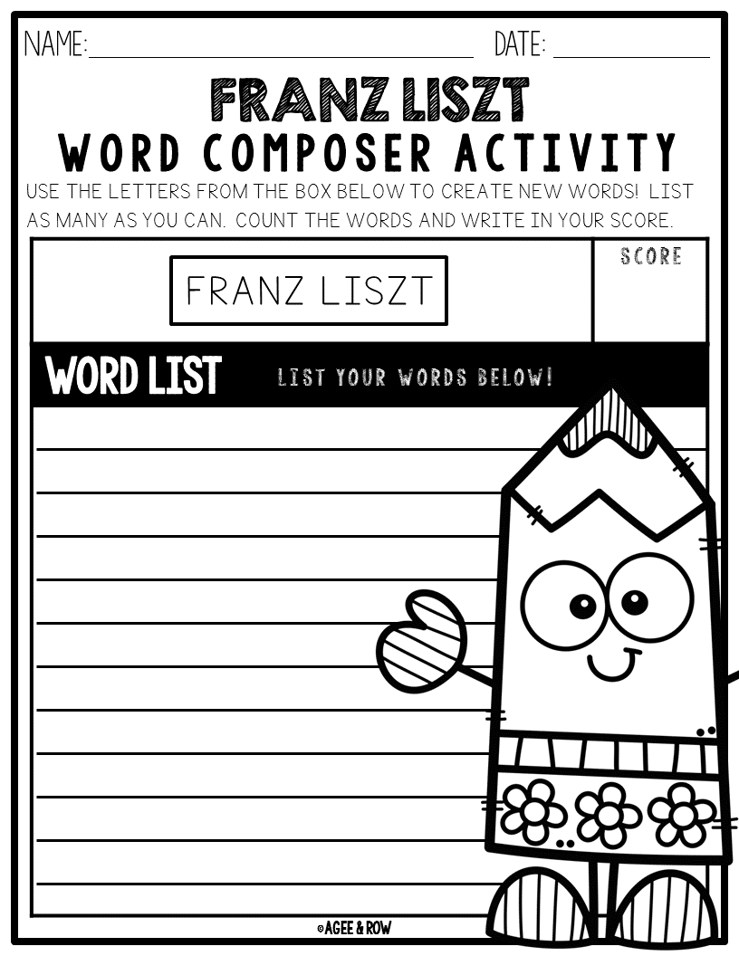 Franz Liszt Classical Music | Social-Emotional Listening Activities ...