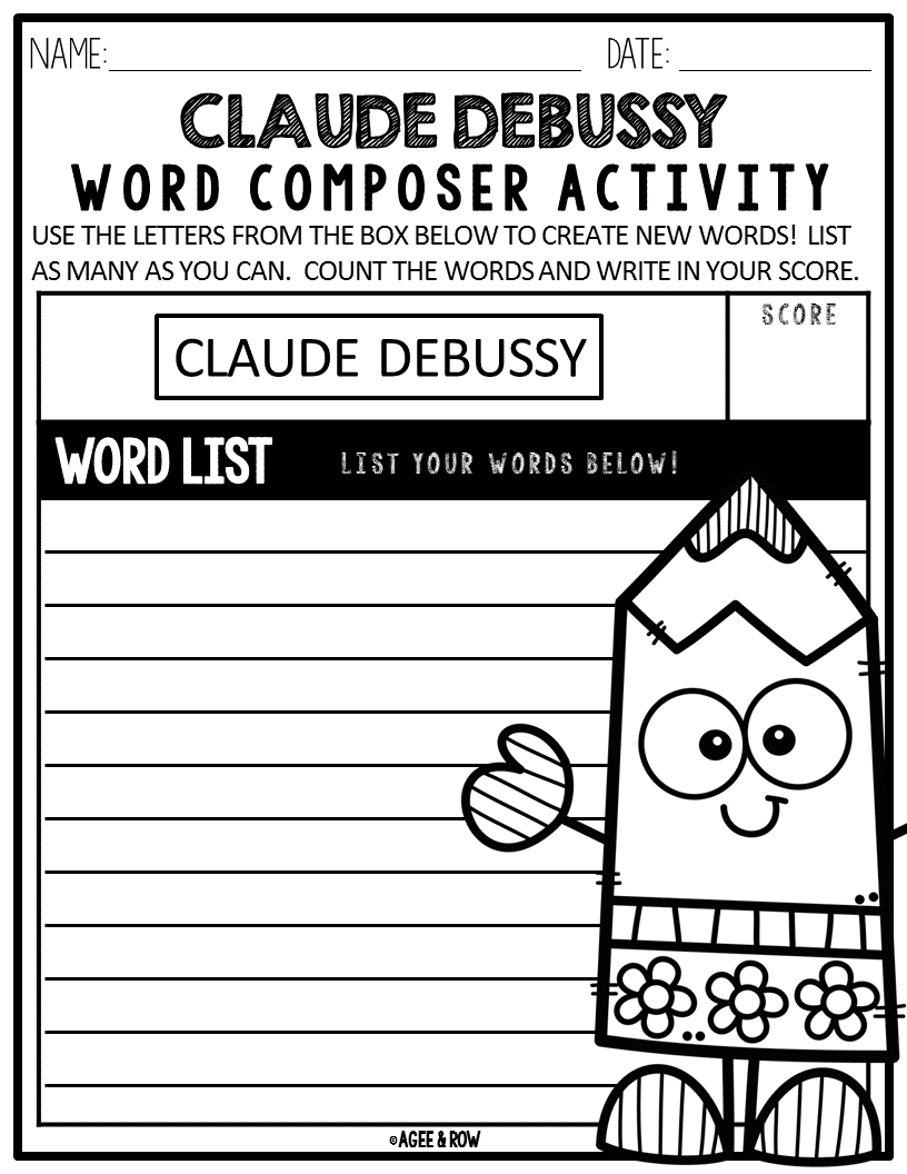 Claude Debussy Classical Music | Social-Emotional Listening Activities ...