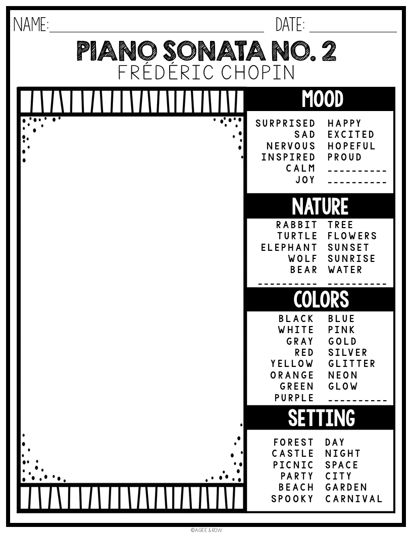 Frédéric Chopin Classical Music | Social-Emotional Listening Activities ...