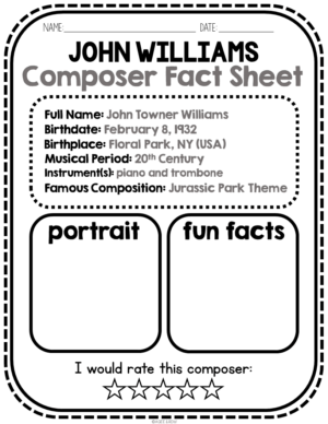 John Williams Classical Music | Social-Emotional Listening Activities ...