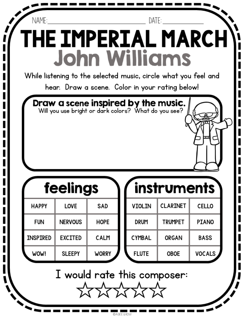 John Williams Classical Music | Social-Emotional Listening Activities ...