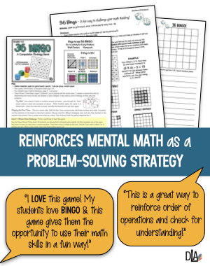36 Bingo Order of Operations Math Computation Game | Made By Teachers