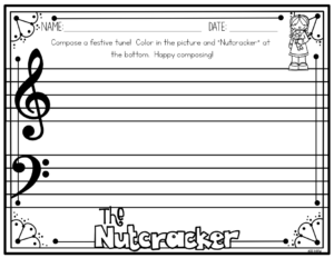 The Nutcracker Blank Sheet Music! Christmas Composing & December ...