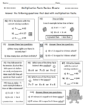 Multiplication Facts Review Sheets | Made By Teachers