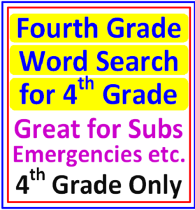 Fourth Grade Word Search Puzzle | Made By Teachers