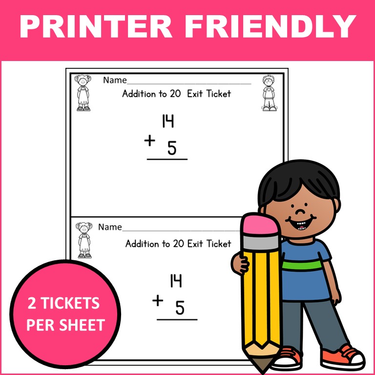 First Grade Math Exit Tickets | Made By Teachers