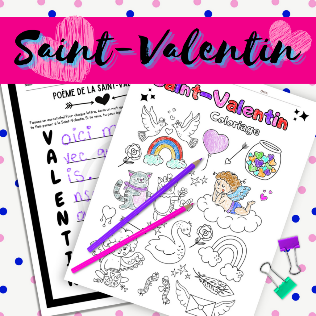 Saint-Valentin Draw Read Trace Write French Valentine's Day Creative ...