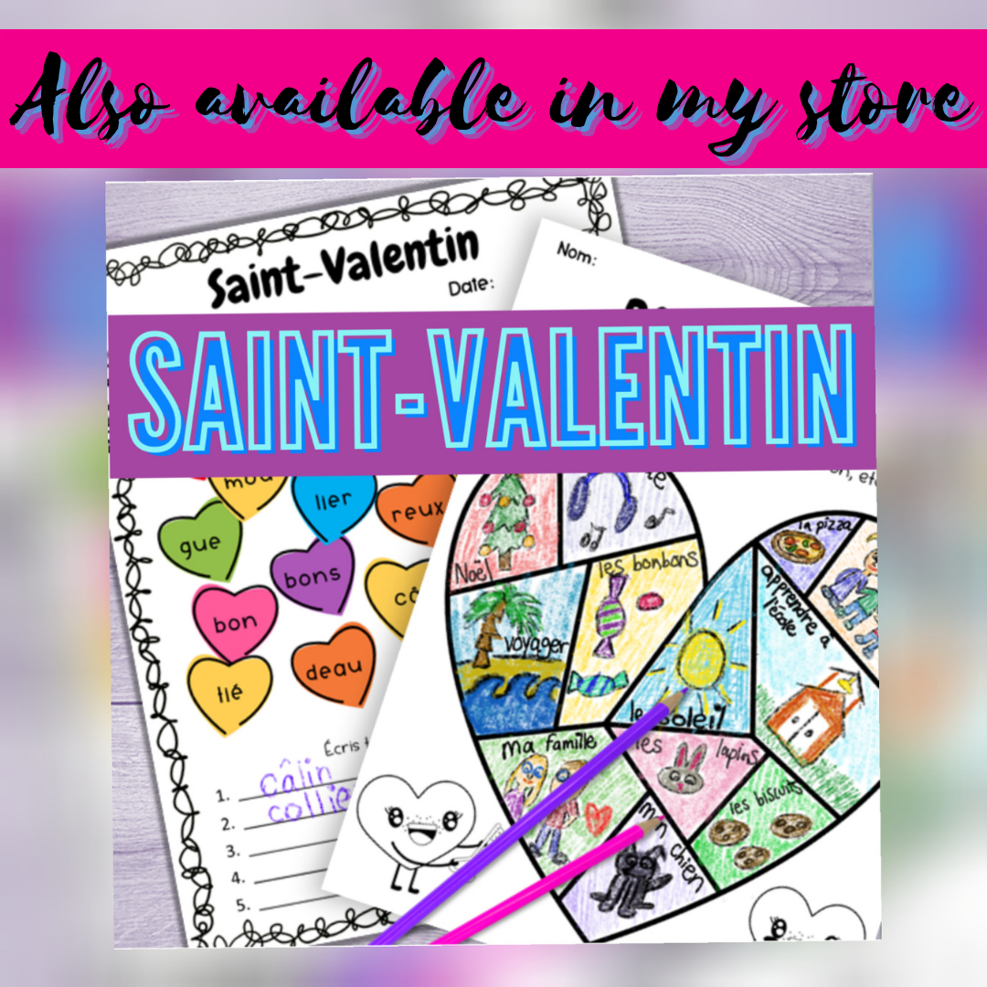 Saint-Valentin Draw Read Trace Write French Valentine's Day Creative ...