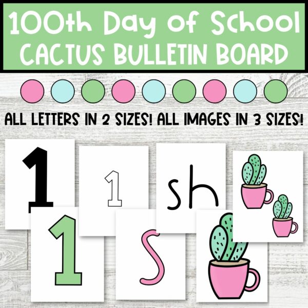 100th Day of School Bulletin Board Kit with EDITABLE Name Tags: 100 ...