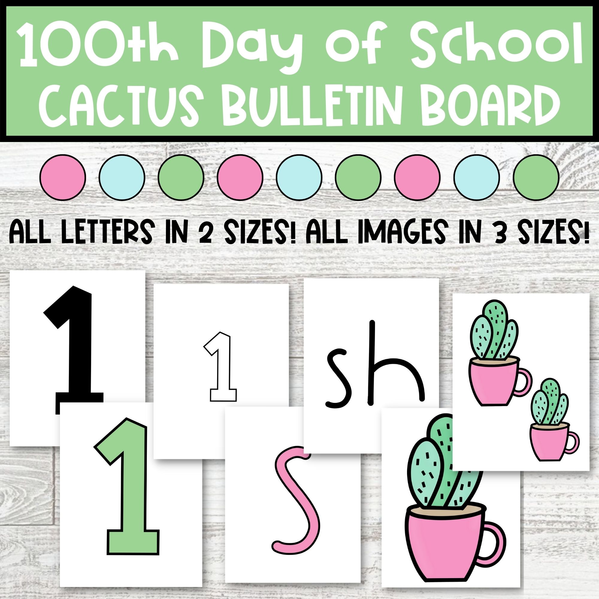 100th Day of School Bulletin Board Kit with EDITABLE Name Tags: 100 ...