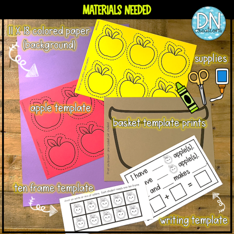 Apple Craft l Kindergarten Math Craft l Math Paper Craft l Numbers to ...