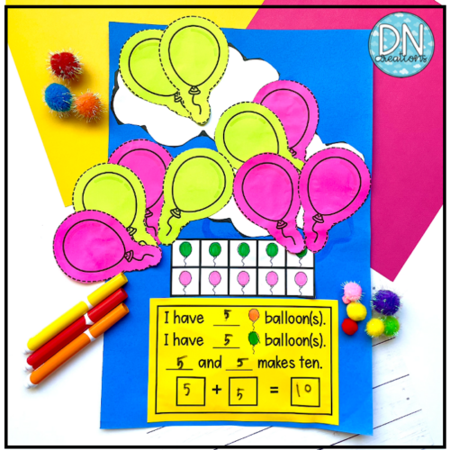 Balloon Craft l Kindergarten Math Craft l Summer Math Paper Craft ...