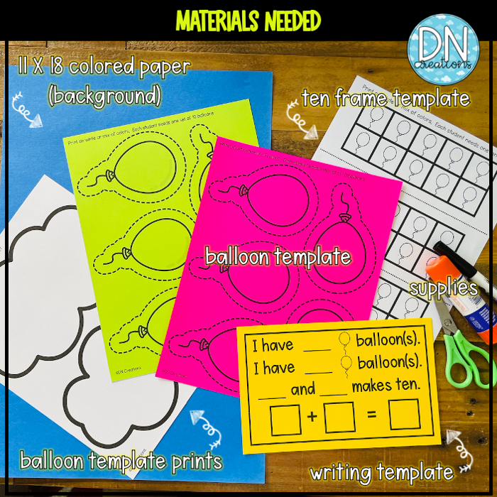 Balloon Craft l Kindergarten Math Craft l Summer Math Paper Craft ...