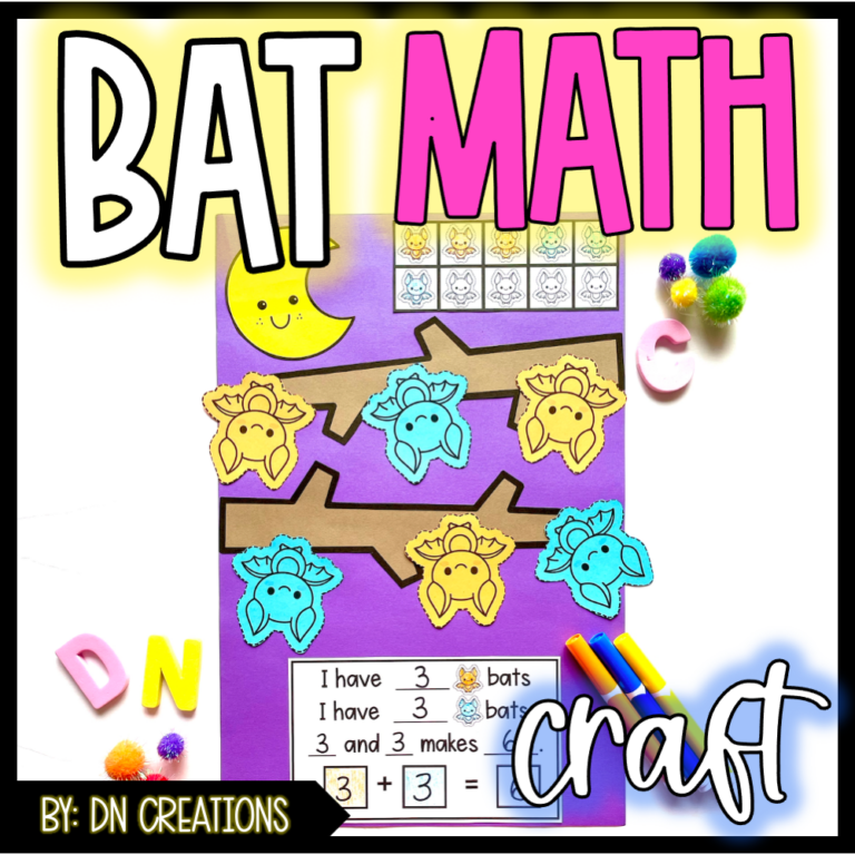 Bat Craft l Bat Math Craft l October Craft for Numbers to 10 | Made By ...