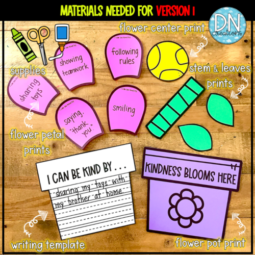 Kindness Blooms Here Craft l Kindness Flower Craft l Kindness Craft ...