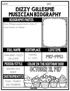 Dizzy Gillespie Jazz | Social-Emotional Listening for Black History ...