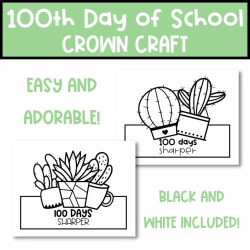 100th Day of School Hat or Crown Craft | Made By Teachers