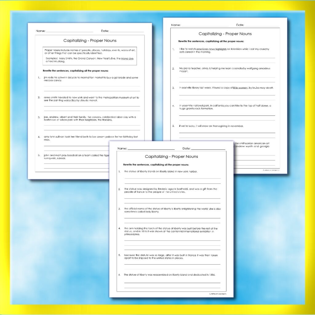 Nouns and Pronouns - Grade 2 - BUNDLE - 34 worksheets - Great practice ...
