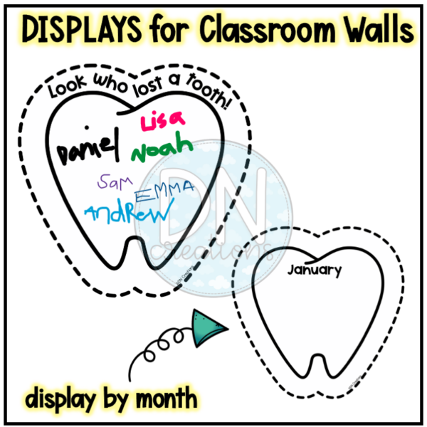 Lost Tooth Awards Notes and Classroom Displays l I Lost a Tooth | Made ...