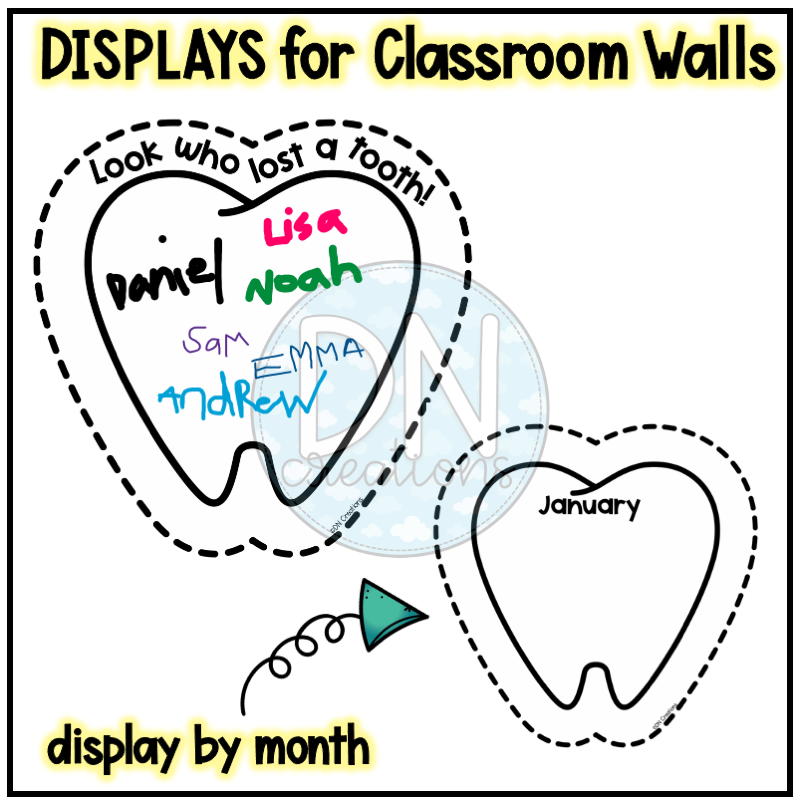 Lost Tooth Awards Notes and Classroom Displays l I Lost a Tooth | Made ...