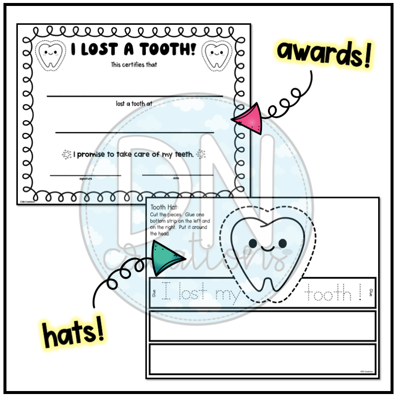 Lost Tooth Awards Notes and Classroom Displays l I Lost a Tooth | Made ...