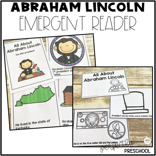 Abraham Lincoln President's Day Emergent Reader for Preschool and ...